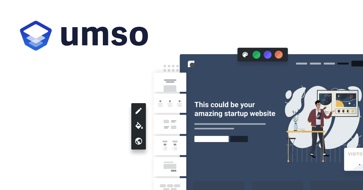 Umso - Le créateur de sites Web pour les startups